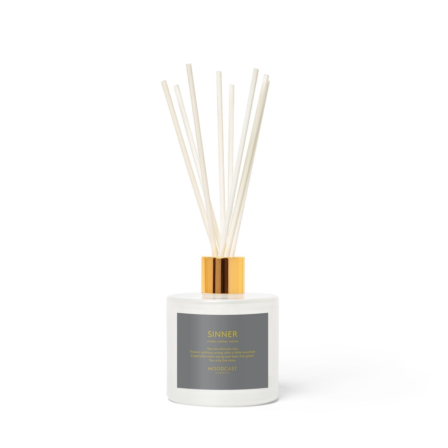 Sinner | White & Gold Diffuser – Moodcast Fragrance Co.