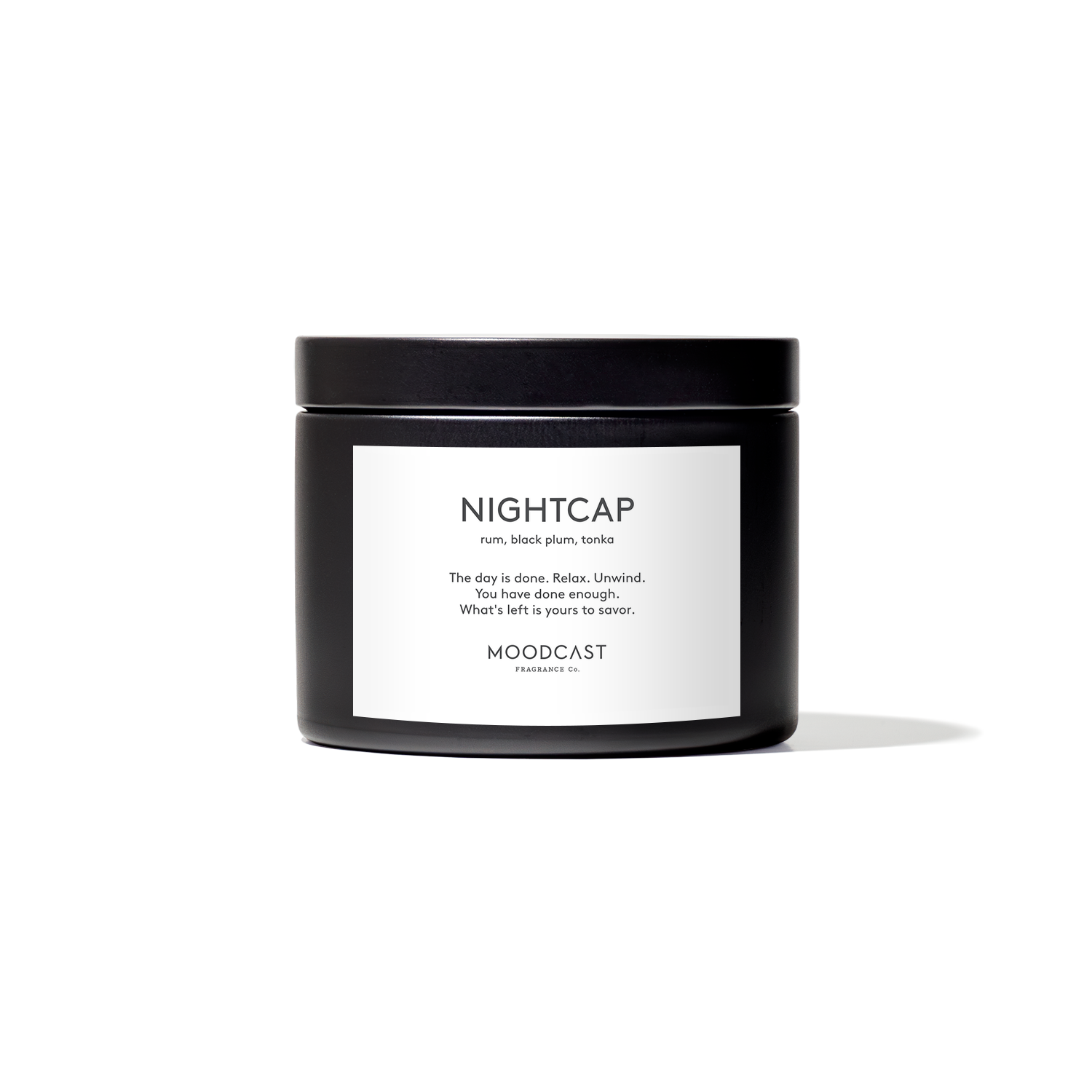 Nightcap | Black & White Mini Candle – Moodcast Fragrance Co.