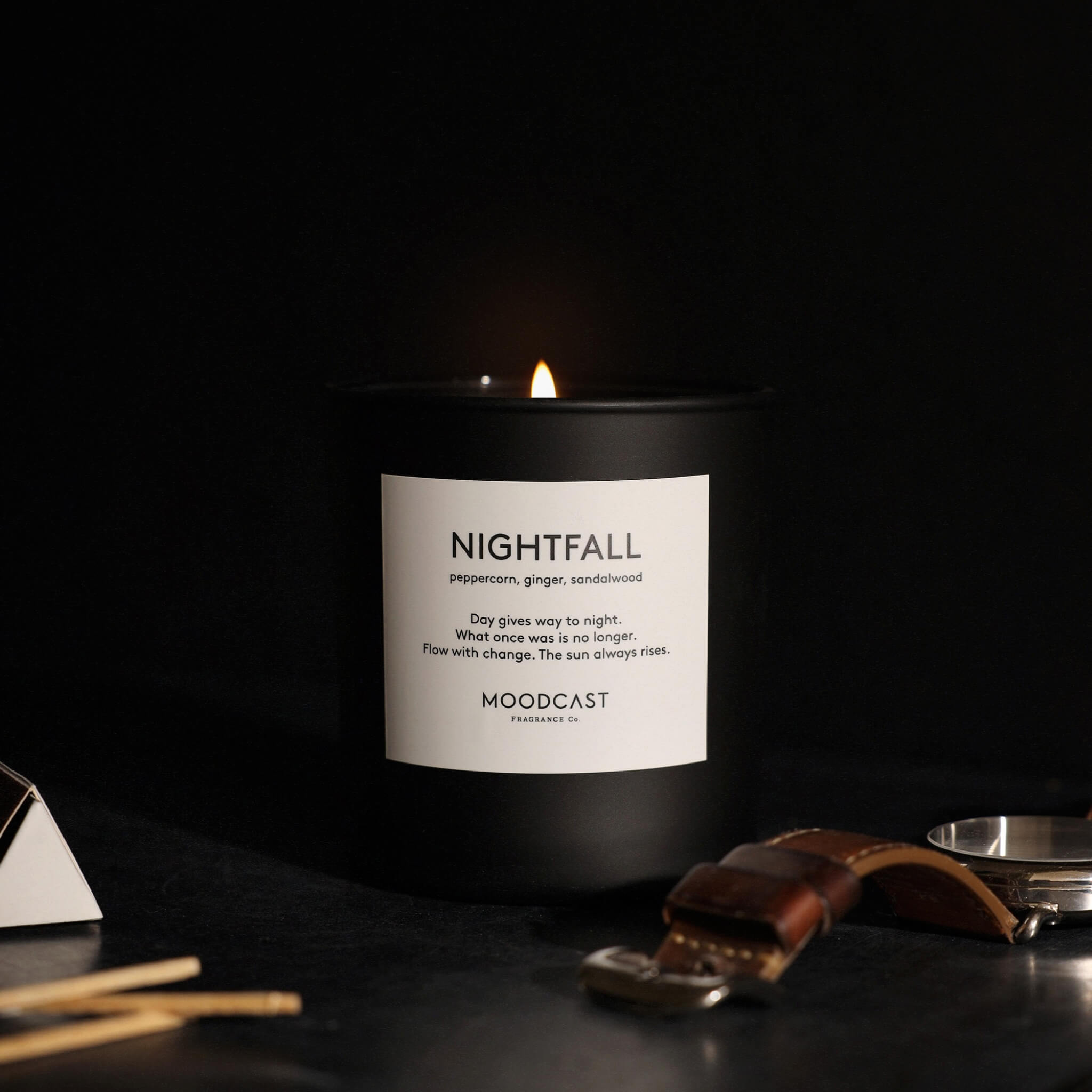 Nightfall | Black & White Candle – Moodcast Fragrance Co.